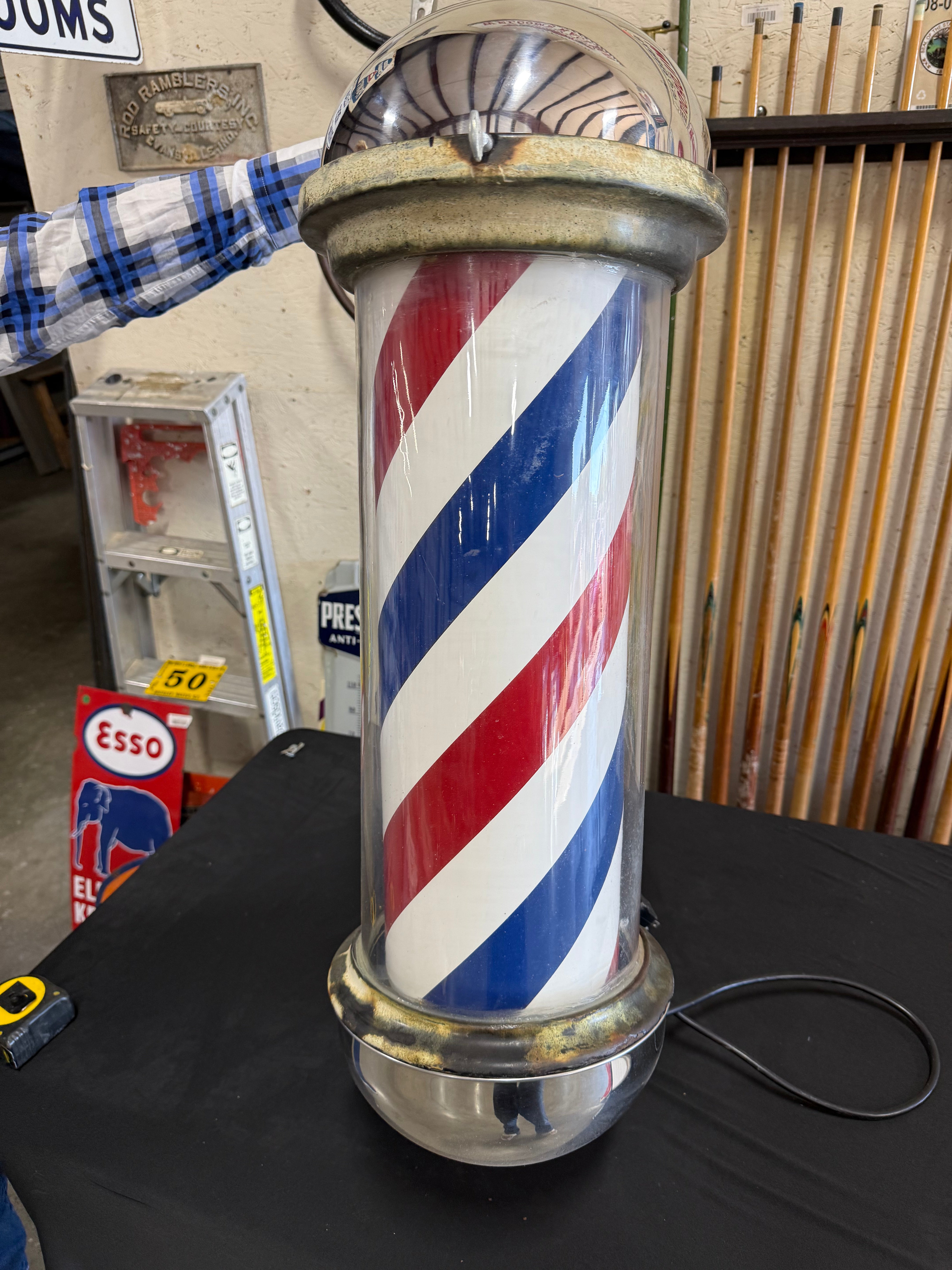 Electric/Lighted Barber Pole – ACT ROAD ART